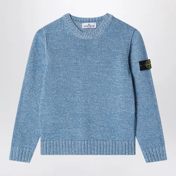 Stone Island Powder Cotton Blend Jumper - Blue