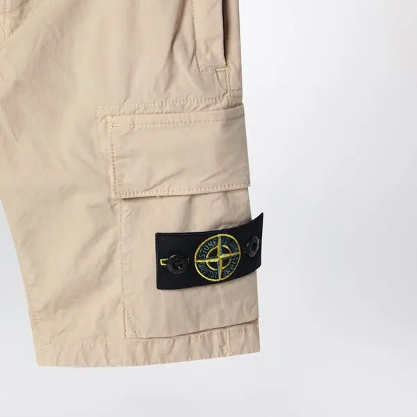 Stone Island Cargo Shorts With Compass Logo Patch