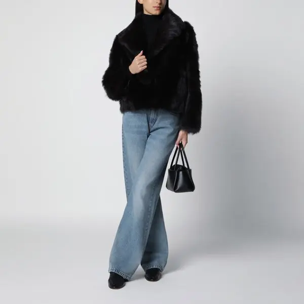 BLANCHA Short Chocolate Fur Jacket