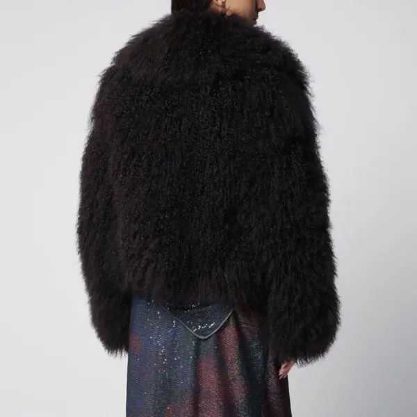 BLANCHA Short Chocolate Fur Jacket