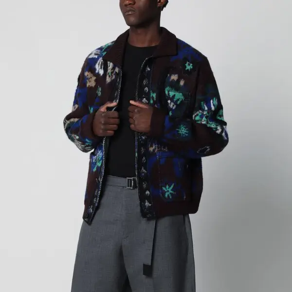 Sacai Jacquard Wool-blend Jacket - Multicolor