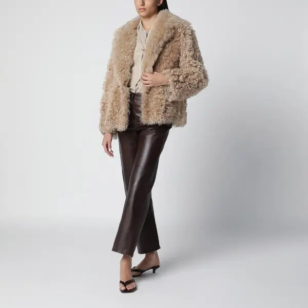 BLANCHA Short Shearling Fur Jacket