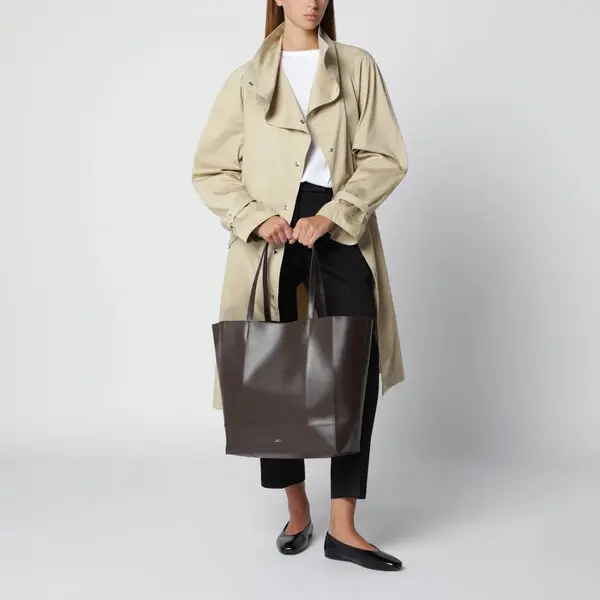 TOTEME Roam Leather Tote Bag - Brown