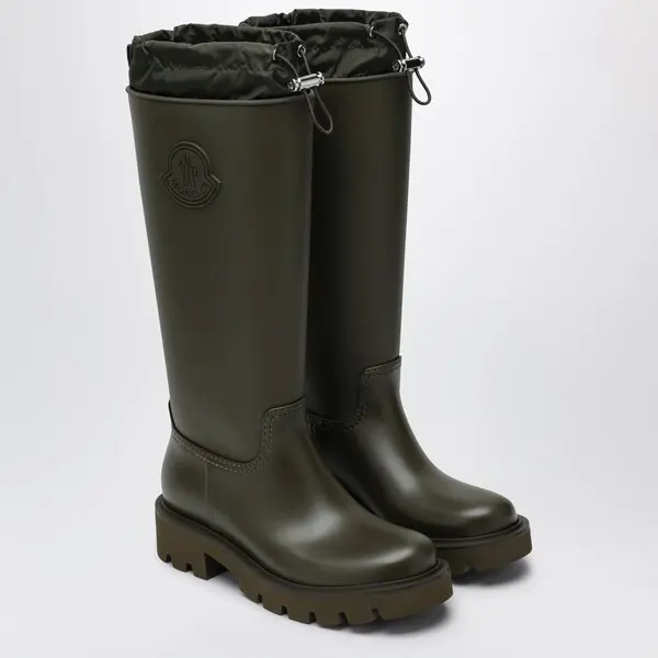 Moncler Kickstream High Waterproof Rain Boots - Green