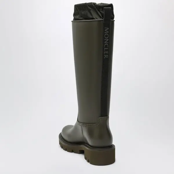 Moncler Kickstream High Waterproof Rain Boots - Green