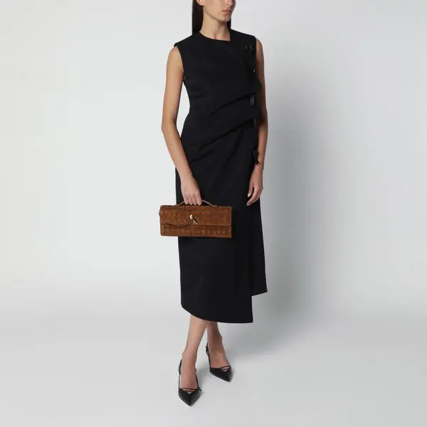 Bottega Veneta Andiamo Clutch With Suede Handle