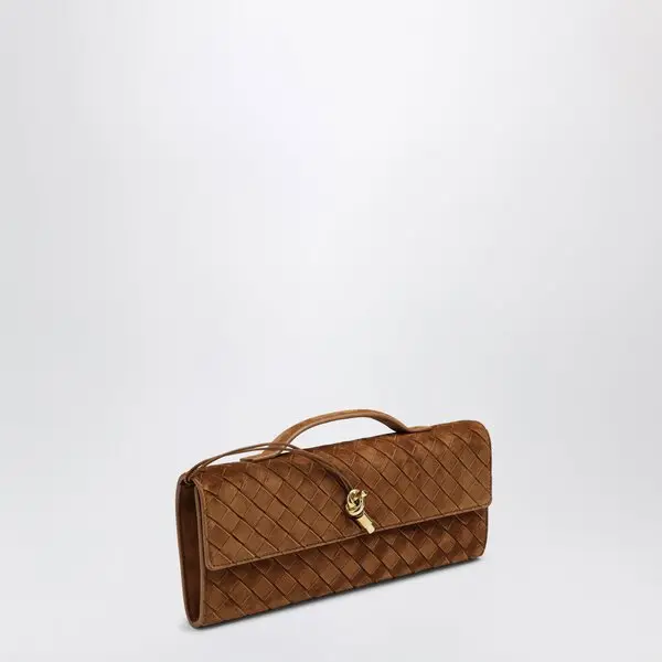 Bottega Veneta Andiamo Clutch With Suede Handle