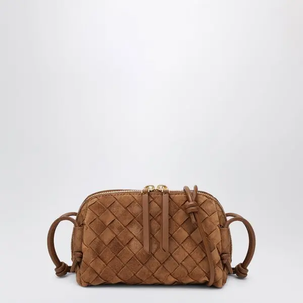 Bottega Veneta Intrecciato Leather Concert Pouch - Brown