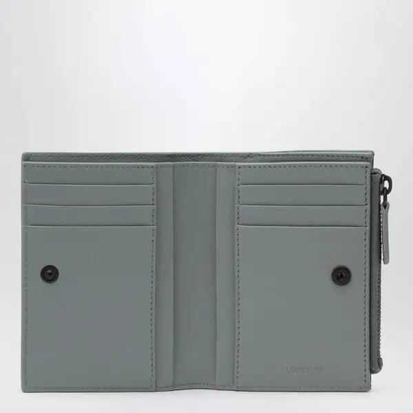 Balenciaga Le City Bifold Lambskin Wallet In -grey - Blue