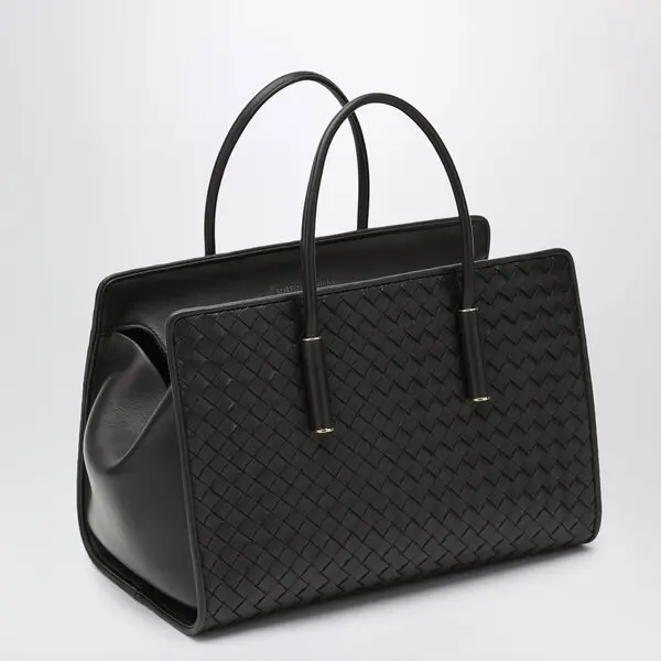 Bottega Veneta Small Barbara Tote Bag In Woven Leather - Brown