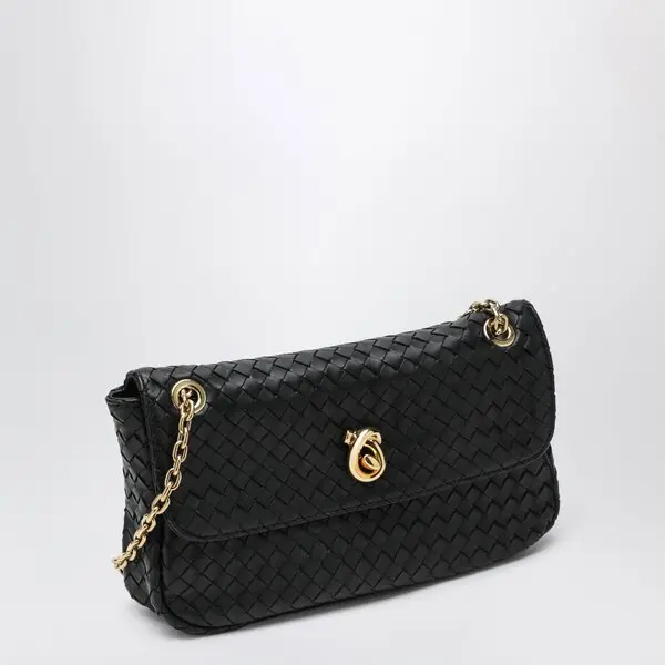 Bottega Veneta Intrecciato Madison Shoulder Bag - Black