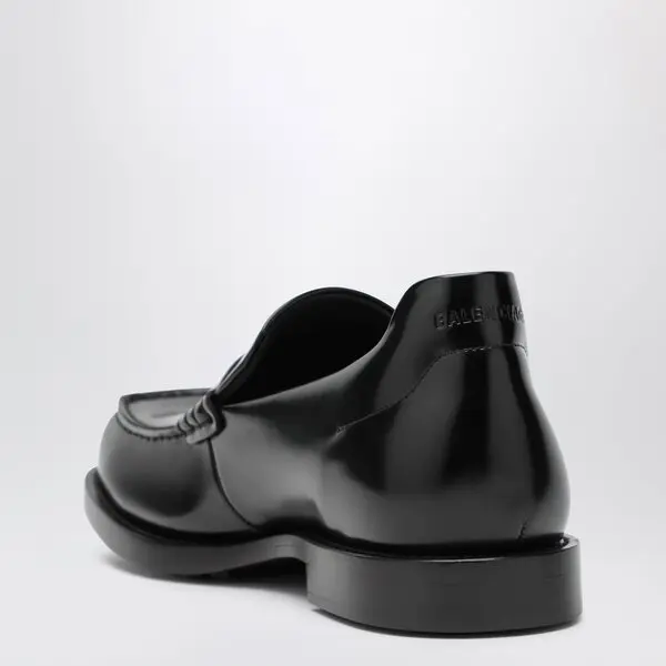 Balenciaga Shiny Calfskin Leather Loafers