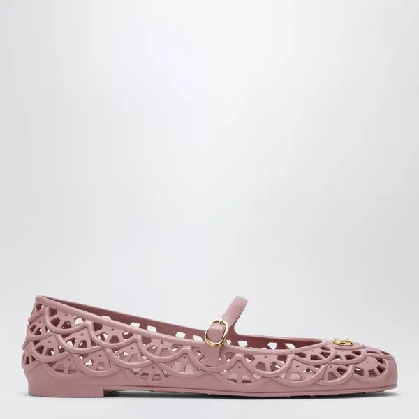 Valentino Garavani Rubber Vlogo Signature Ballet Flats - Pink