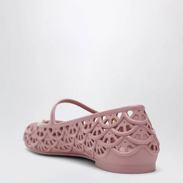 Valentino Garavani Rubber Vlogo Ballet Flats - Pink