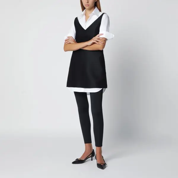 Balenciaga Hybrid Wool & Silk Dress - Black