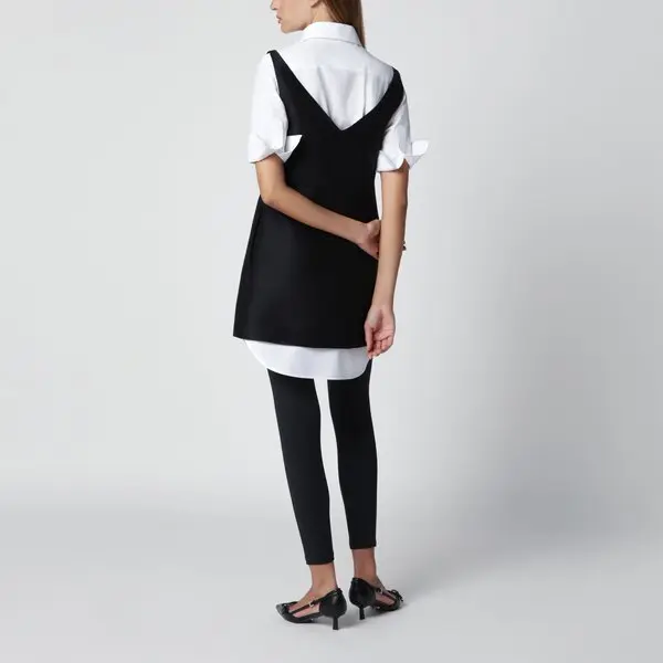 Balenciaga Hybrid Wool & Silk Dress - Black