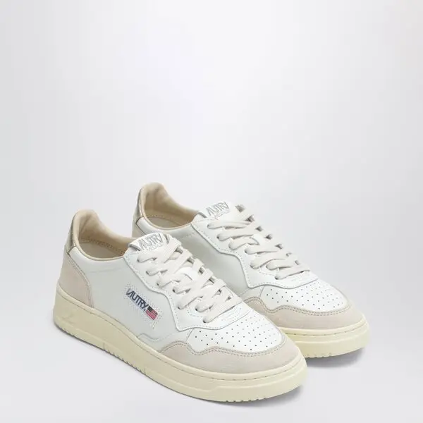 AUTRY Medalist Leather And Suede Low Top Sneakers - White