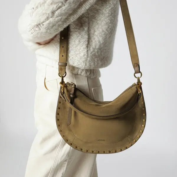 Isabel Marant Étoile Oskan Soft Zipped Bag In Suede - Beige