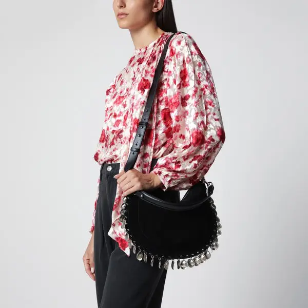 Isabel Marant Étoile Oskan Soft Zipped Bag In Suede With Medals