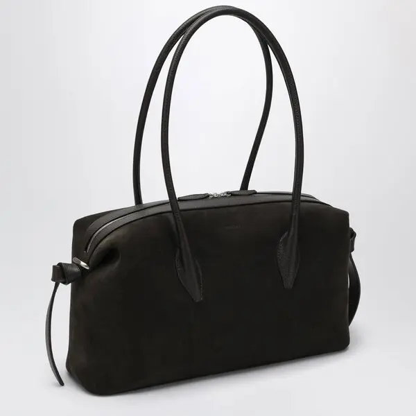 Yuzefi Brioche Duffle Bag In Suede - Brown
