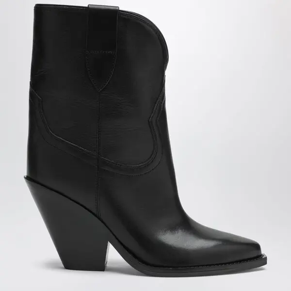 Isabel Marant Étoile Leyane Cowboy Boots In Leather - Black