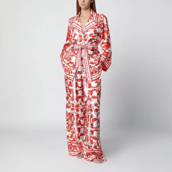 Dolce & Gabbana Majolica Print Silk Shirt