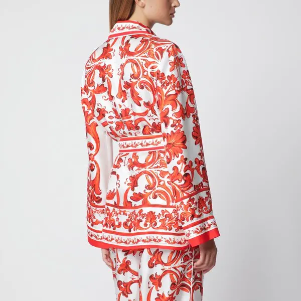 Dolce & Gabbana Majolica Print Silk Shirt