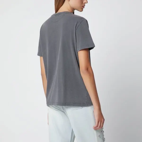 GOLDEN GOOSE Embellished Cotton T-shirt - Grey