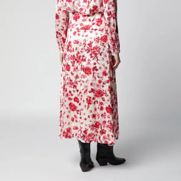 Isabel Marant Étoile Hilza Skirt In Printed Silk Dévoré Georgette