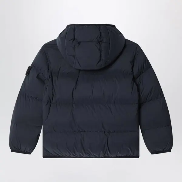 Stone Island Hooded Down Jacket - Blue