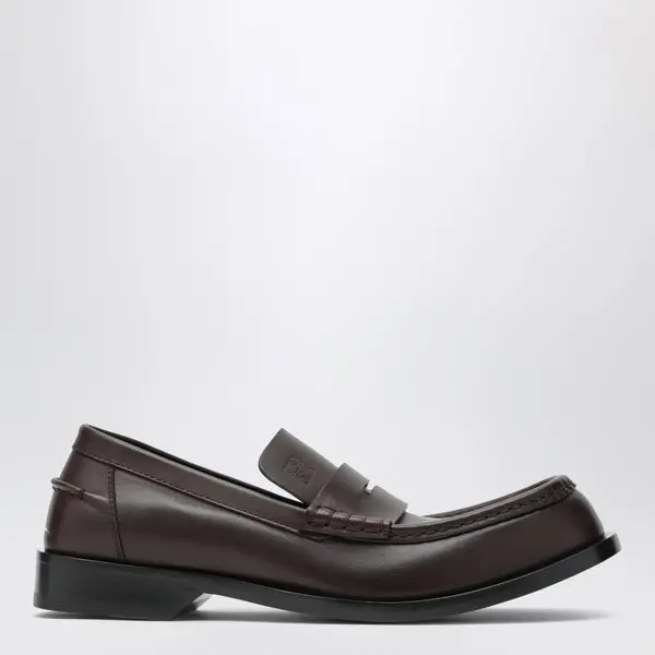Loewe Bobine Loafers In Shiny Calfskin, Dark - Brown