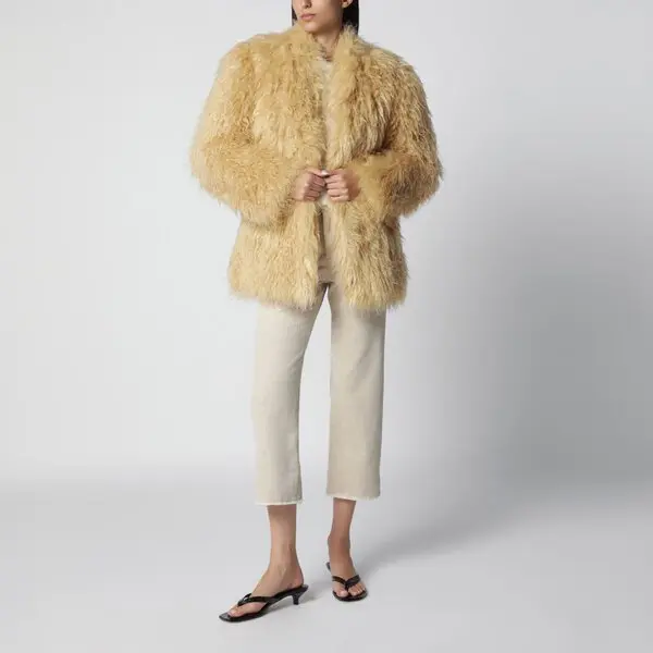 Isabel Marant Étoile Pale Long-haired Faux Fur Coat