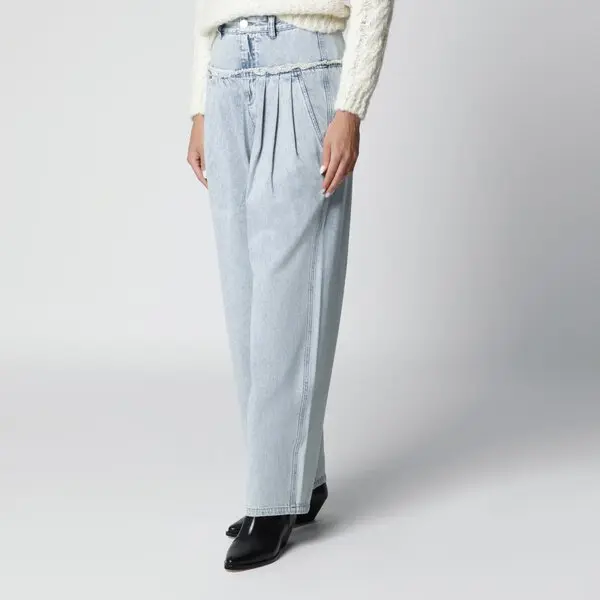 Isabel Marant Étoile Iniza Pleated Wide-leg Jeans