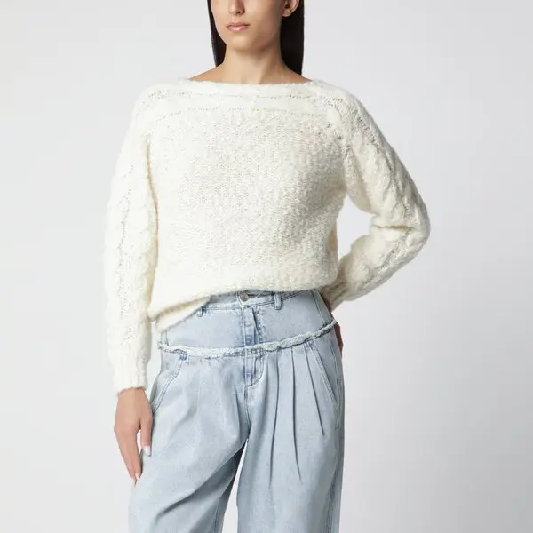 Isabel Marant Étoile Cru Wool-blend Sweater - White