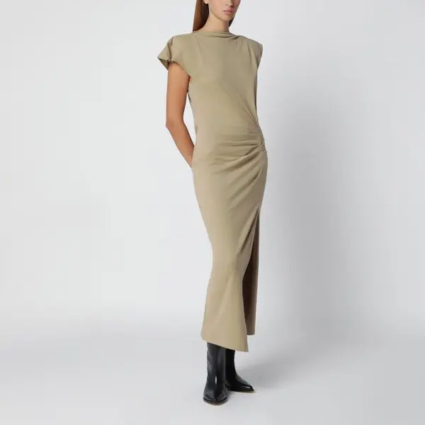 Isabel Marant Étoile Light Bronze Nadela Draped Jersey Dress - Metal