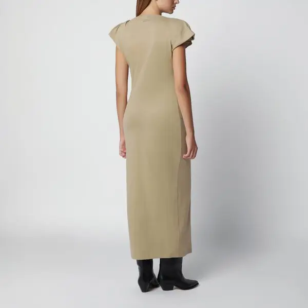 Isabel Marant Étoile Light Bronze Nadela Draped Jersey Dress - Metal