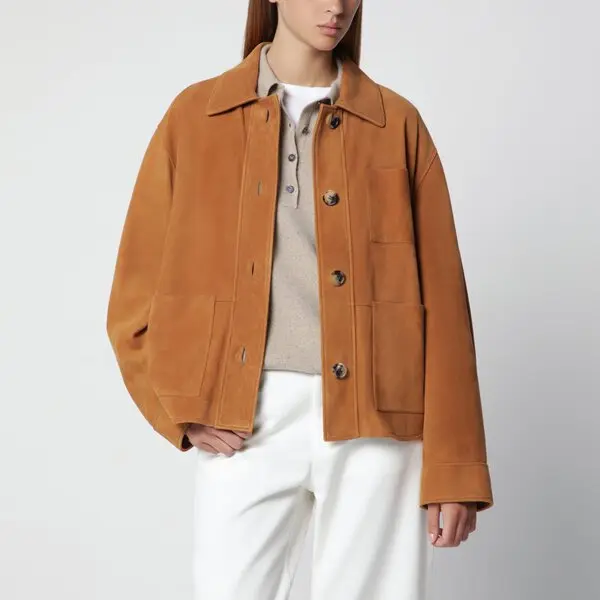 Loewe Light Suede Workwear Jacket - Brown
