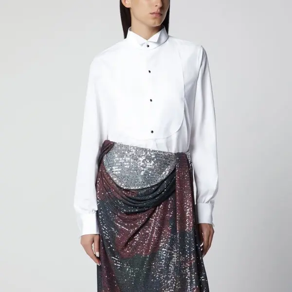 MAISON MARGIELA Long-sleeve Cotton Poplin Shirt - White