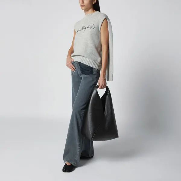 MAISON MARGIELA Large Japanese Bag With Jewel Handle In Leather - Black