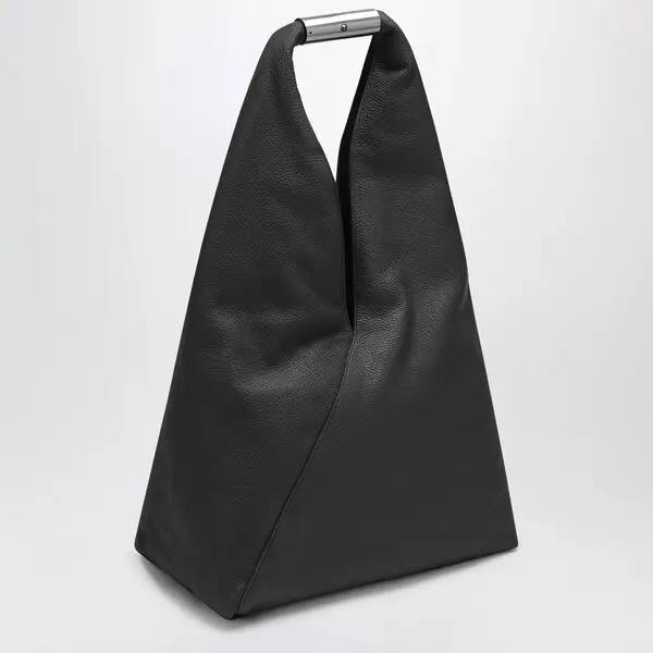 MAISON MARGIELA Large Japanese Bag With Jewel Handle In Leather - Black