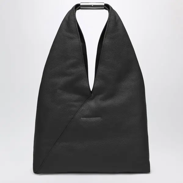 MAISON MARGIELA Large Japanese Bag With Jewel Handle In Leather - Black