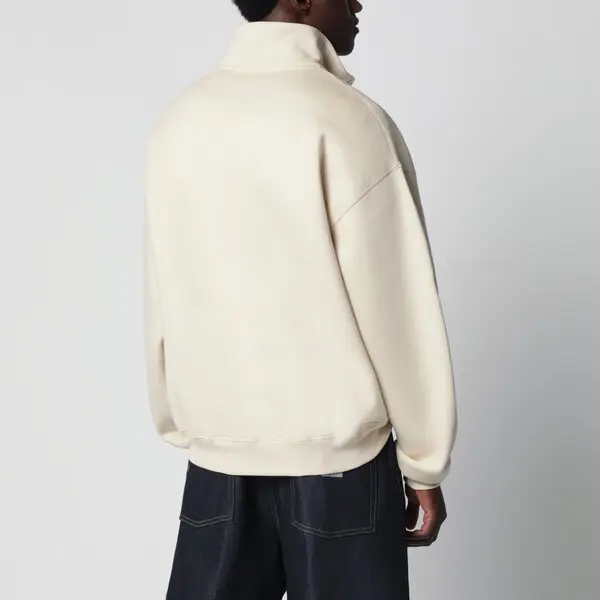 Jacquemus Half-zip Sweatshirt With Grosgrain Logo Detail