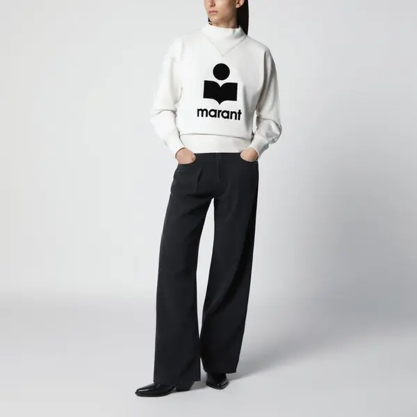 Isabel Marant Étoile Moby Logo Sweatshirt - White