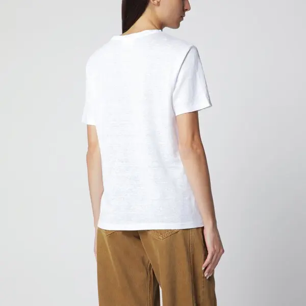 Isabel Marant Étoile Zewel Logo Linen T-shirt - White