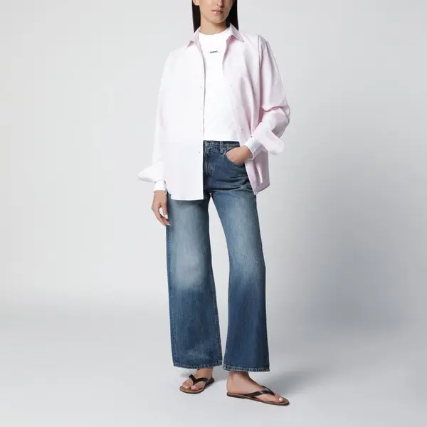 Jacquemus Le Gros Grain Long Sleeve Stretch Cotton T-shirt - White