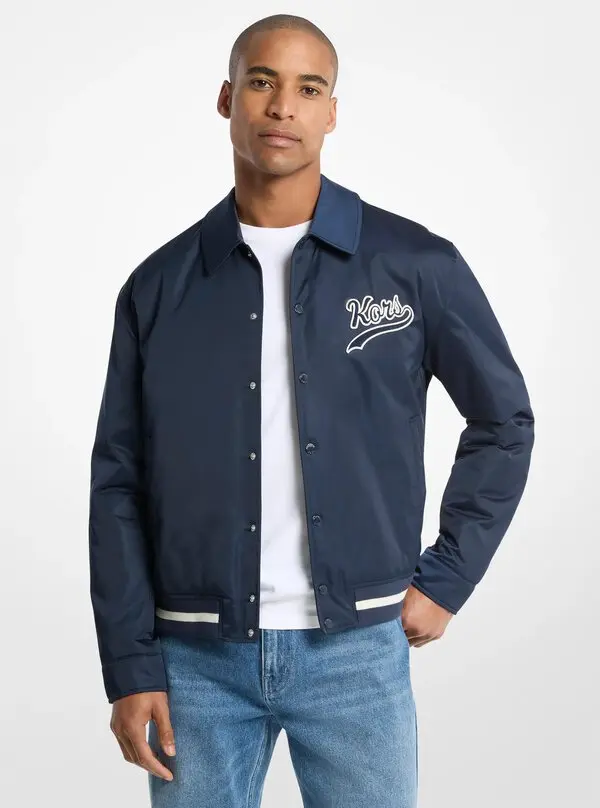 Michael Kors Kors Matte Satin Varsity Jacket