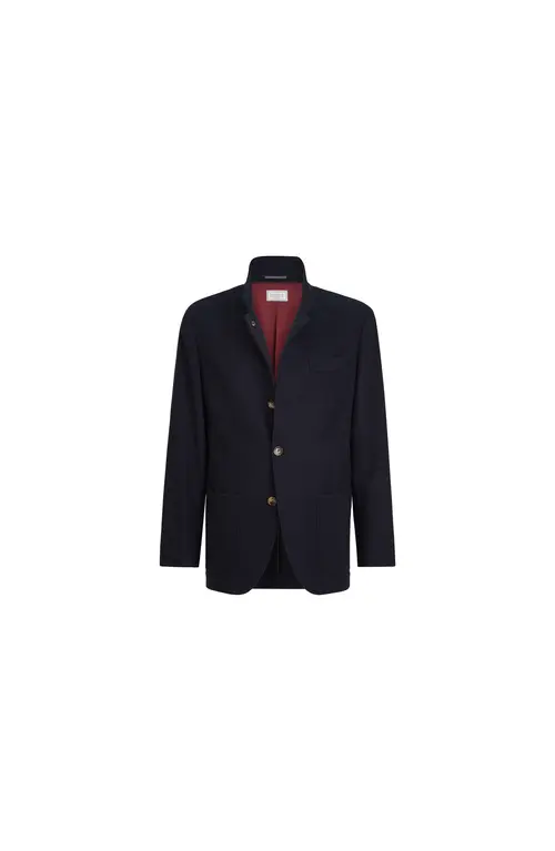 Brunello Cucinelli Lightweight Water-resistant Cashmere Blazer - Navy Blue