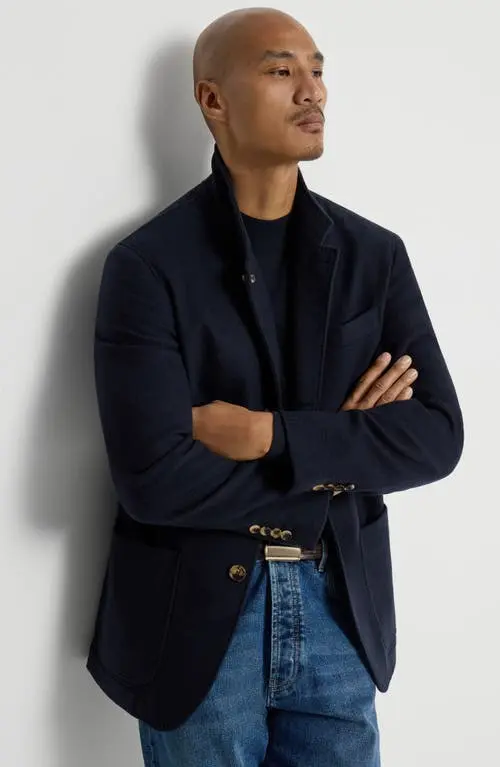 Brunello Cucinelli Lightweight Water-resistant Cashmere Blazer - Navy Blue