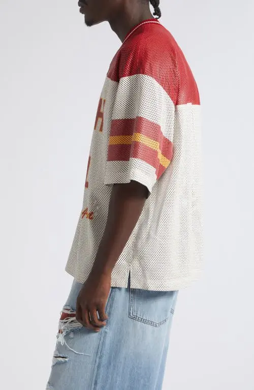 Amiri Perforated Leather Football Jersey