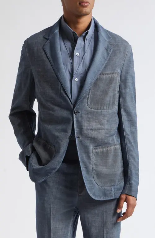 MAISON MARGIELA Double Dyed Wool Sport Coat - Army Blue